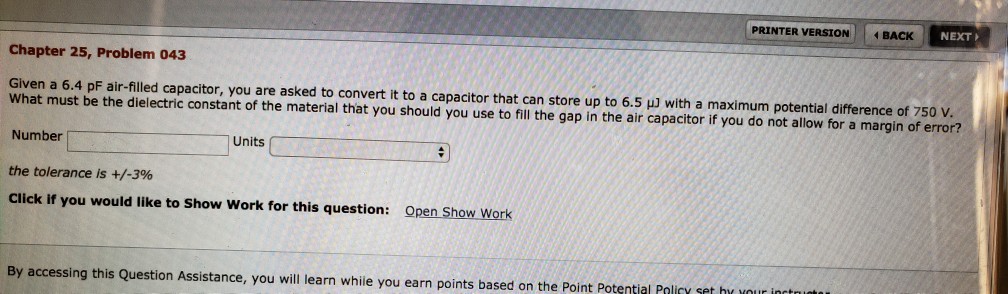 Solved Orge PRINTER VERSION BACK NEXT Chapter 25, Problem | Chegg.com