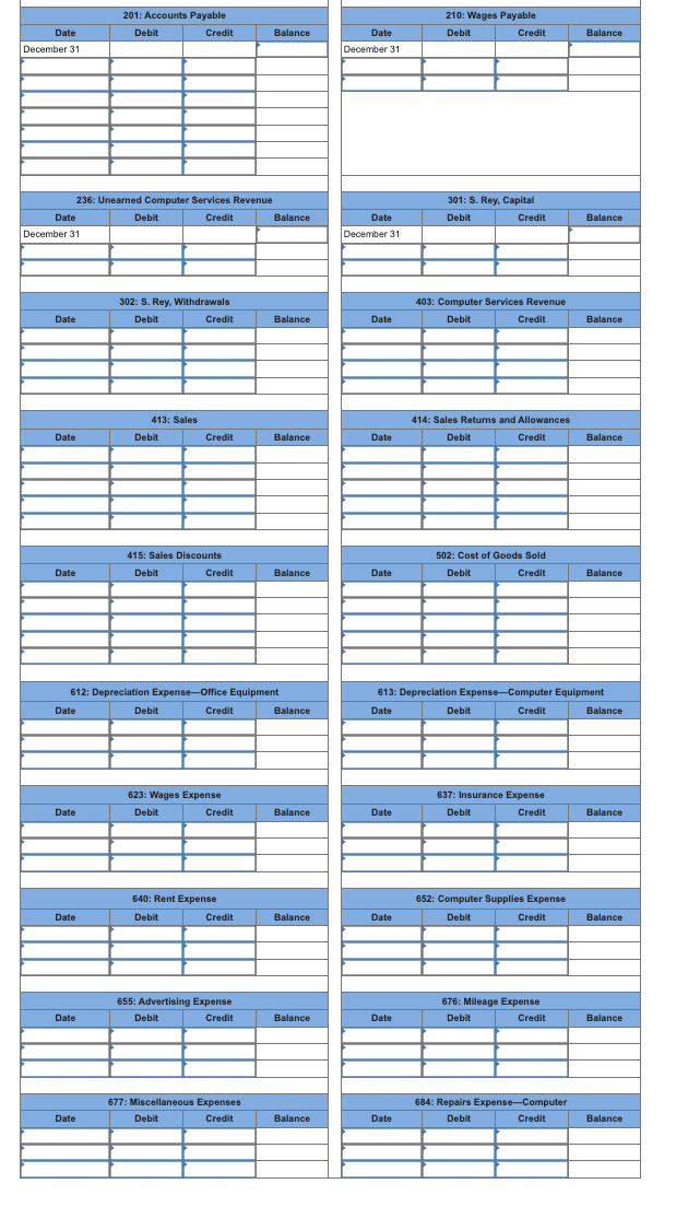 2. Post the journal entries in part 1 to the accounts | Chegg.com