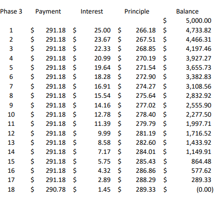 Solved Phase 3 Payment 1 2 3 4 5 5 6 7 8 $ $ $ $ $ $ $ $ $ $ | Chegg.com