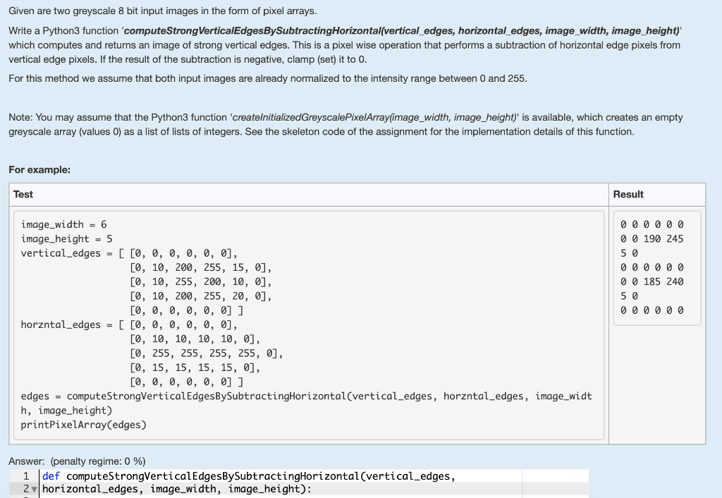 Solved Given are two greyscale 8 bit input images in the | Chegg.com