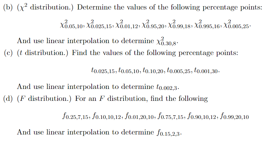 Solved x2 distribution.) Determine the values of the | Chegg.com