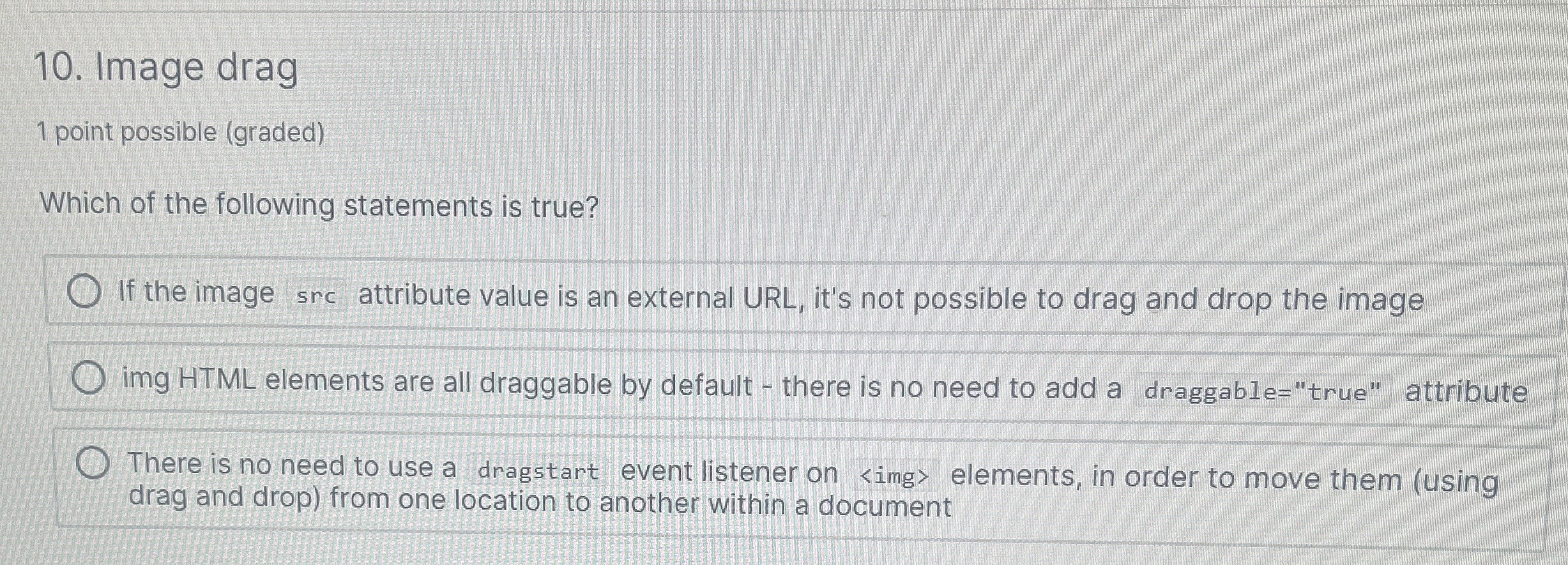 Solved Image drag1 ﻿point possible (graded)Which of the | Chegg.com
