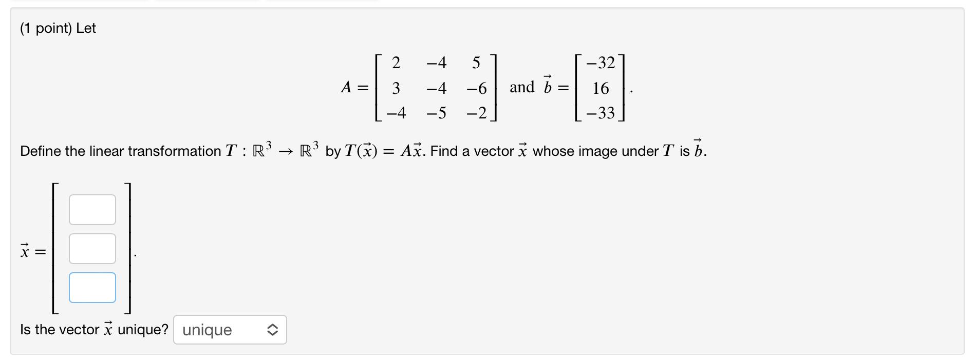 Solved Define the linear transformation 𝑇:ℝ3→ℝ3 T : R 3 → R | Chegg.com