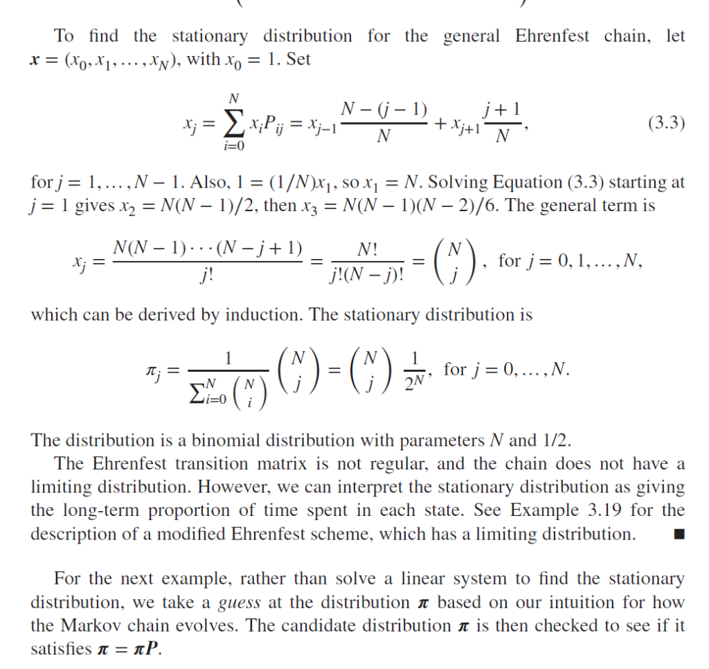 ーExample 3.7 (The Ehrenfest dog flea model) The | Chegg.com