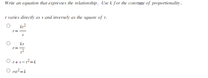 Solved Write an equation that expresses the relationship. | Chegg.com