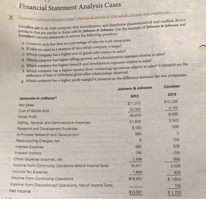 Solved Complete the Chapter 5 Financial statement Analysis | Chegg.com
