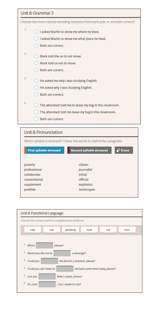 Solved Unit 7: Grammar 3 Choose the best word to complete | Chegg.com