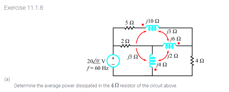 Solved Determine the average power dissipated in the 4Ω | Chegg.com