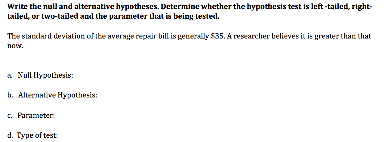 Solved Write the null and alternative hypotheses. Determine | Chegg.com