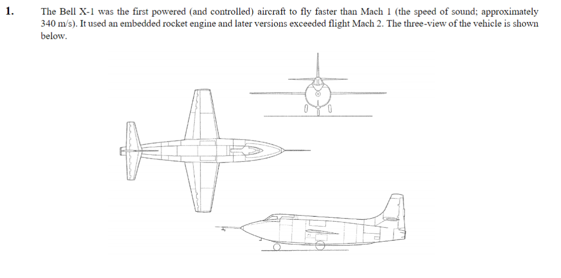 The Bell X-1 was the first powered (and controlled) | Chegg.com