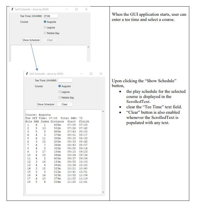 Using Python: Write a Python GUI application to allow | Chegg.com