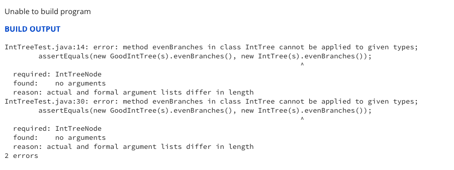 Solved Unable to build program BUILD OUTPUT | Chegg.com