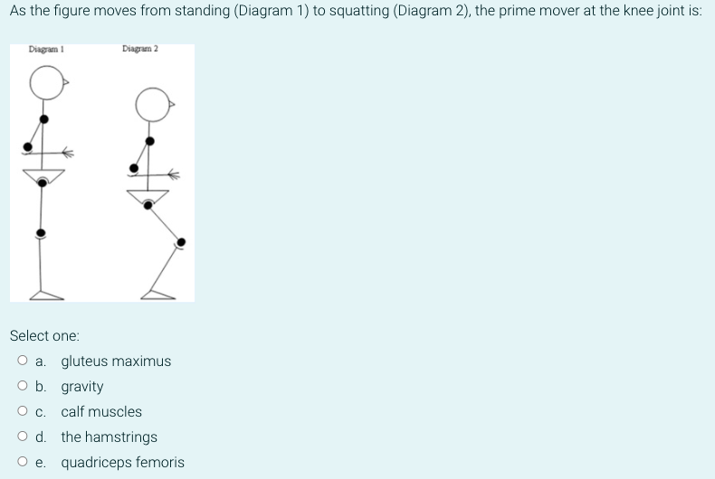 Solved As the figure moves from standing (Diagram 1) to | Chegg.com