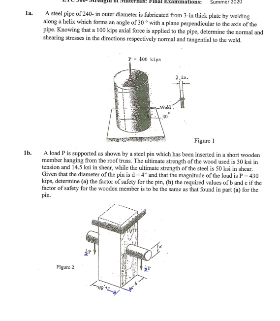 Solved 1a. A steel pipe of 240- in outer diameter is | Chegg.com