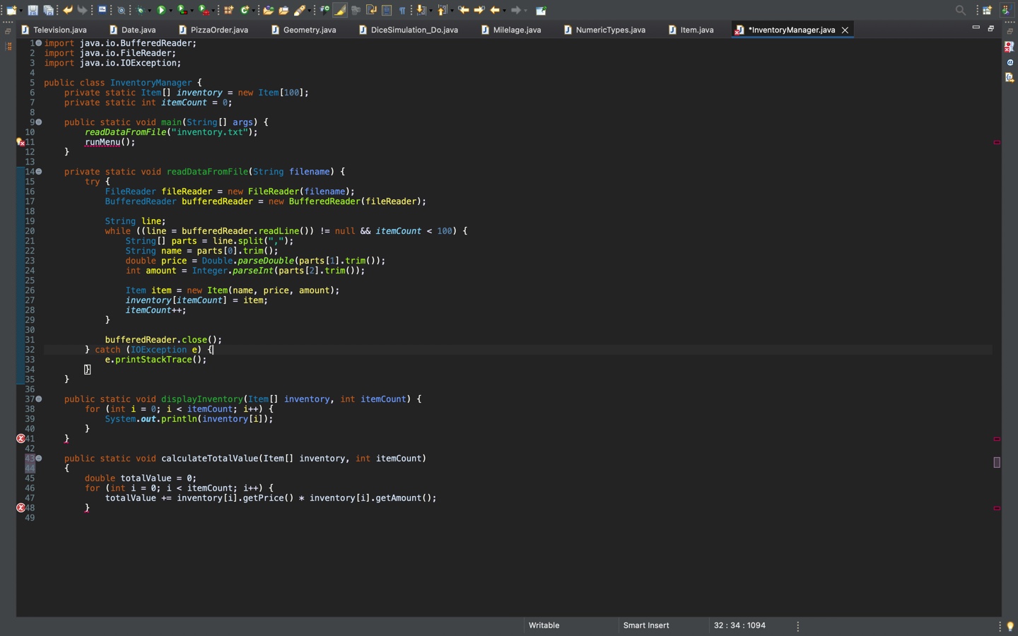 Solved Please Fix this: Your program is a simple application | Chegg.com