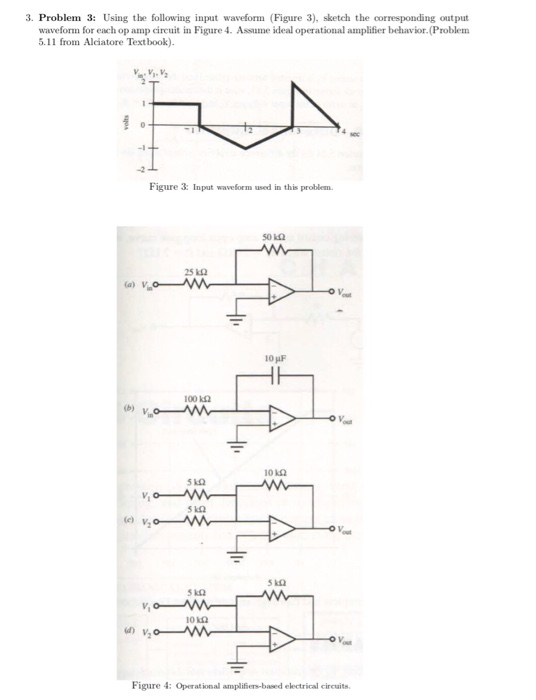 Solved 3. Problem 3: Using the following input waveform | Chegg.com