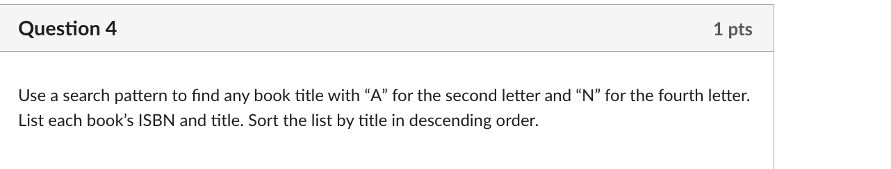 Solved In the SQL exercises, you will be given a data set | Chegg.com