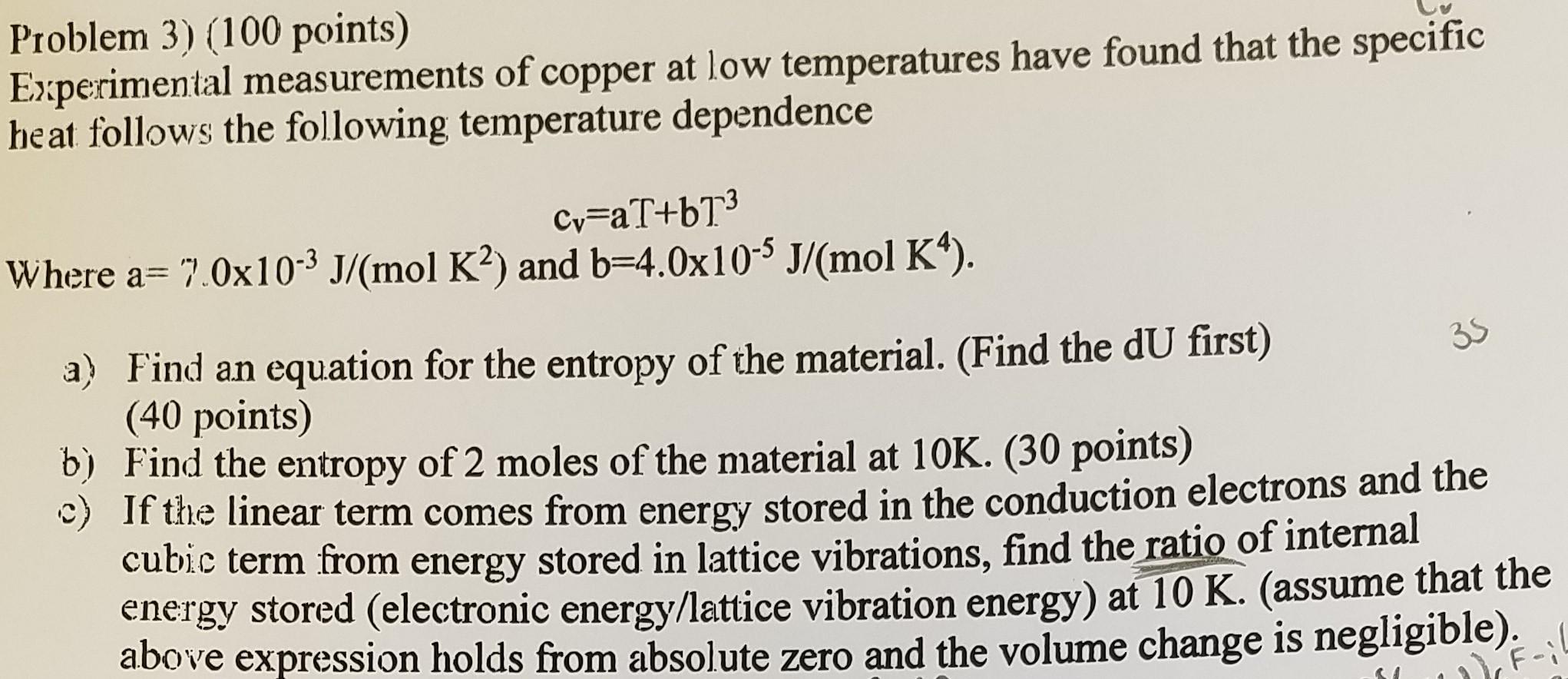 Solved Problem 3) (100 points) Experimental measurements of | Chegg.com