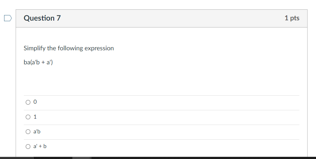 Solved Simplify the following expression (qr)′+q′Question 9 | Chegg.com