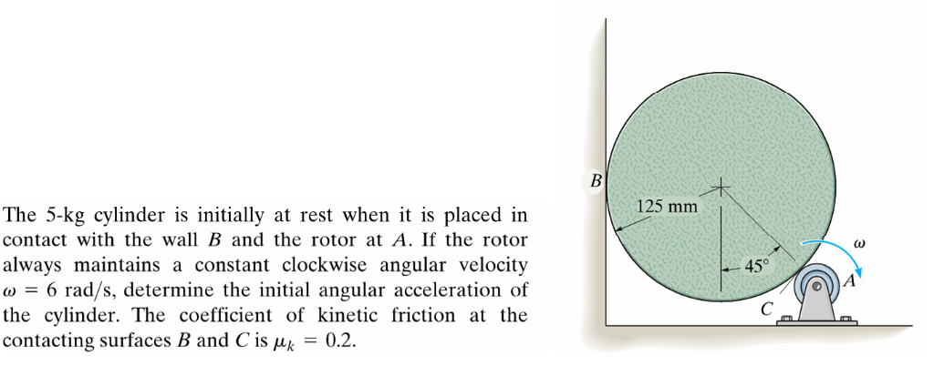 Solved 125 mm The 5-kg cylinder is initially at rest when it | Chegg.com
