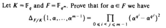 Solved Let K=Fq and F=Fqm. Prove that for α∈F we have | Chegg.com