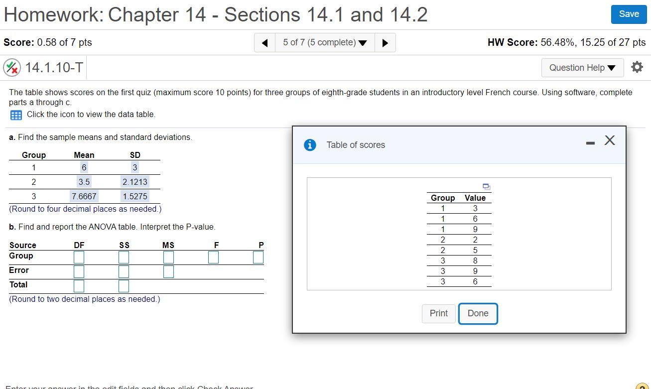 Solved Homework: Chapter 14 - Sections 14.1 and 14.2 Save | Chegg.com