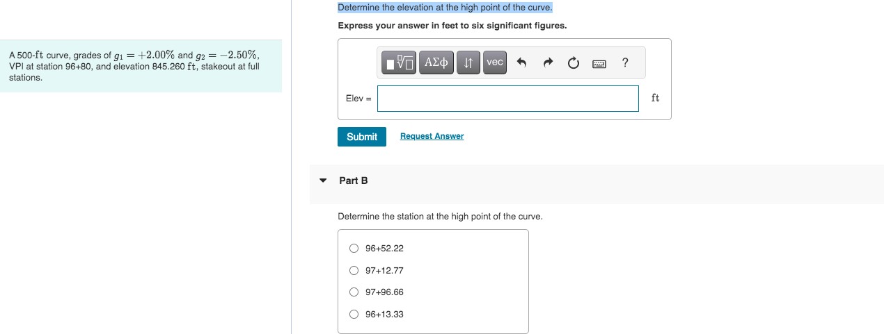 [Solved]: Determine the elevation at the high point of the