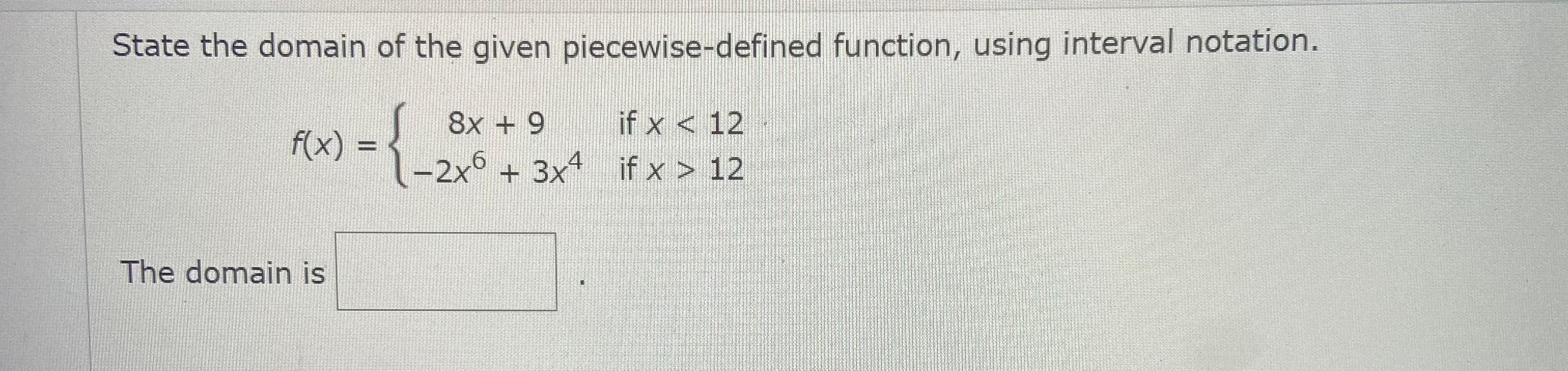 Solved For the following absolute value function, write the | Chegg.com