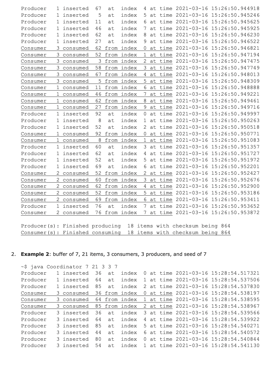 PRODUCER - CONSUMER PROBLEM: SYNCHRONIZATION This | Chegg.com