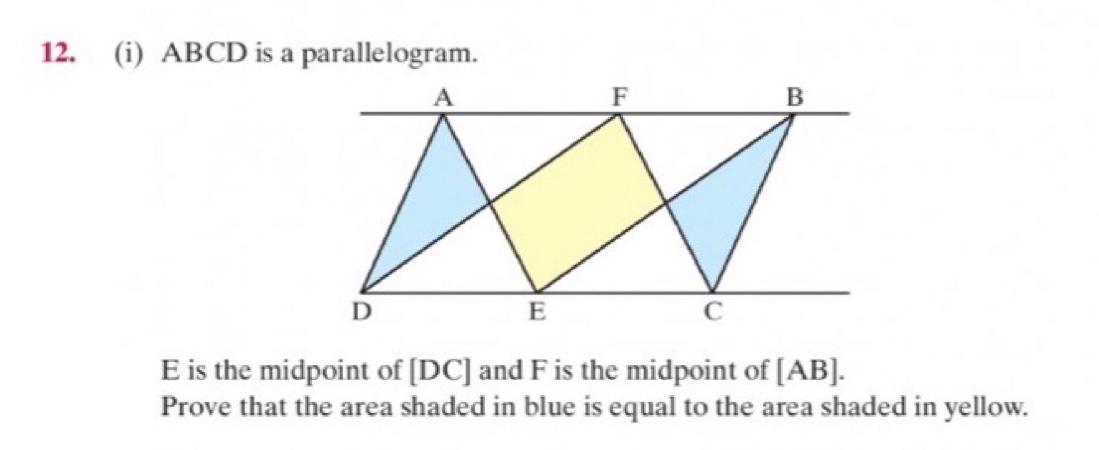 Solved 12. (i) ABCD is a parallelogram. E is the midpoint of | Chegg.com