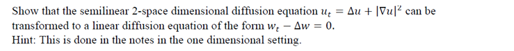 Show that the semilinear 2-space dimensional | Chegg.com