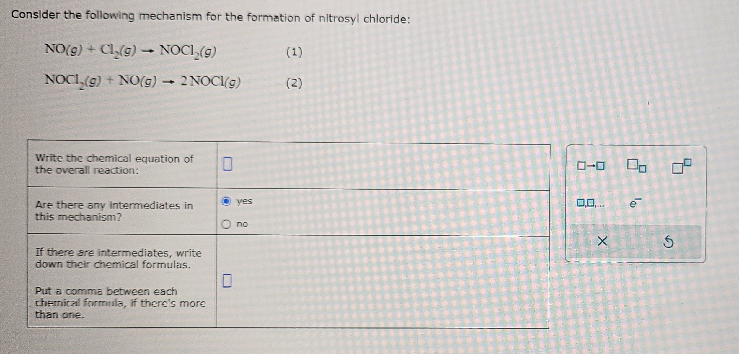 Solved Consider the following mechanism for the formation of | Chegg.com