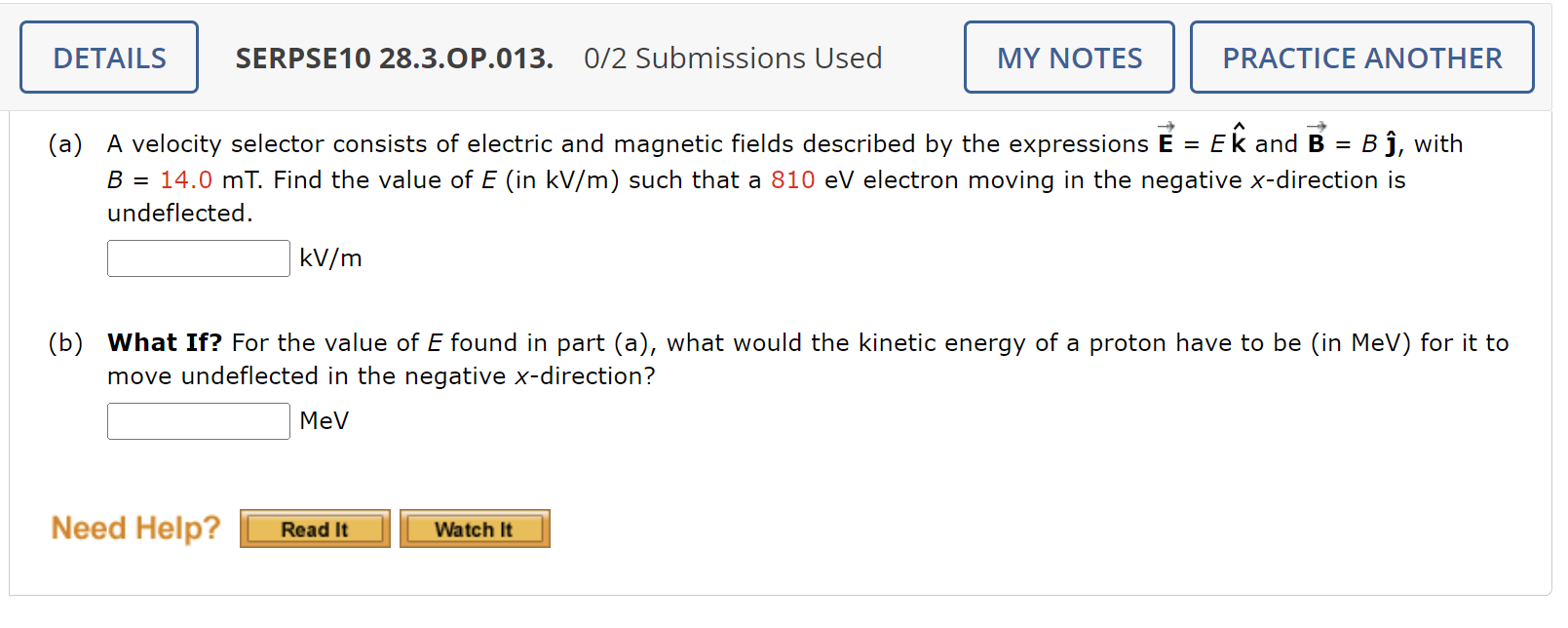 Solved a) A velocity selector consists of electric and | Chegg.com