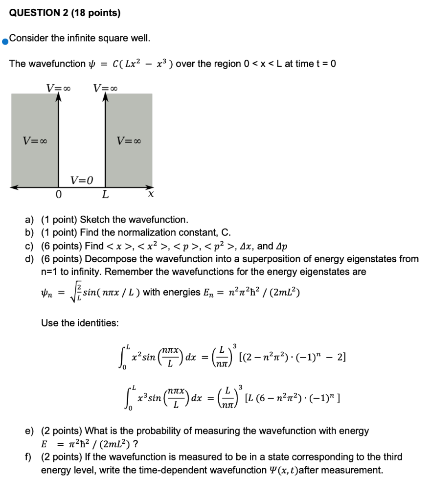 Solved QUESTION 2 (18 points) Consider the infinite square | Chegg.com