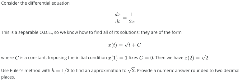 Solved Consider the differential equation dat dt 1 20 This | Chegg.com