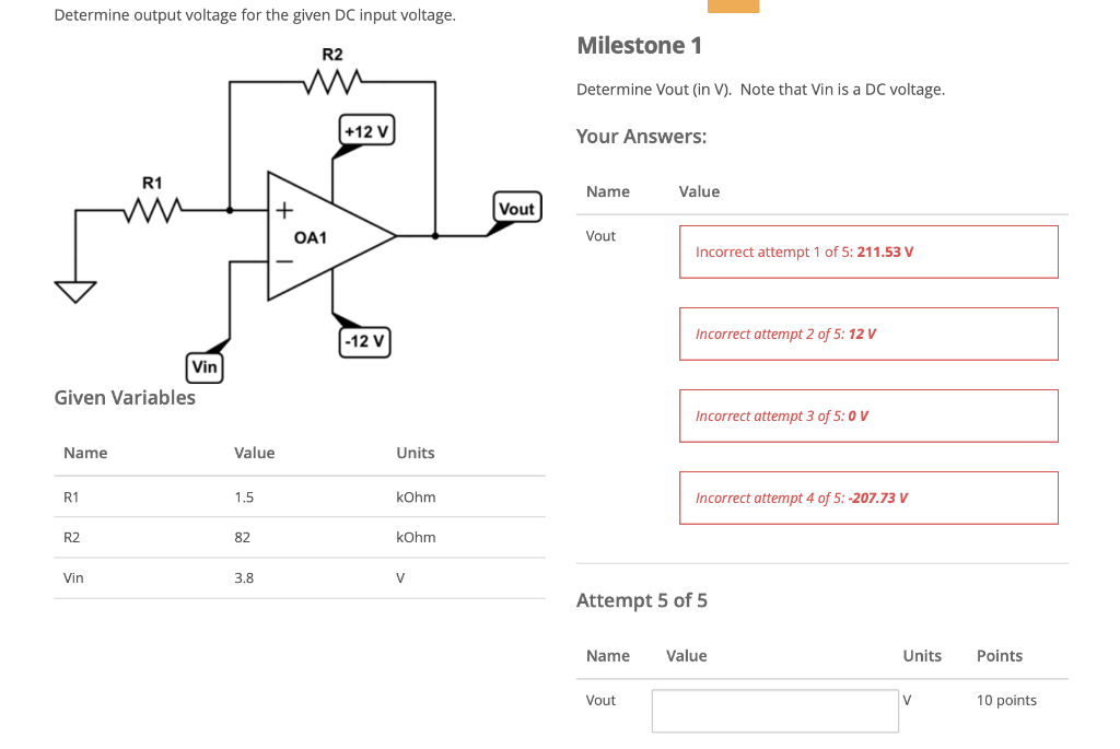 Solved Determine output voltage (assume input voltages are | Chegg.com