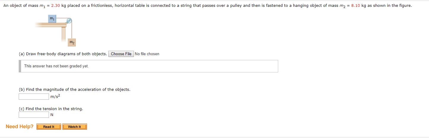 Solved An object of mass m1 = 2.30 kg placed on a | Chegg.com