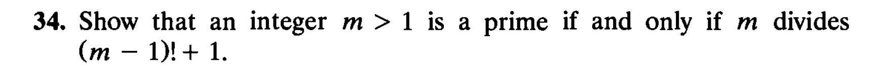 Solved 34. Show that an integer m > 1 is a prime if and only | Chegg.com