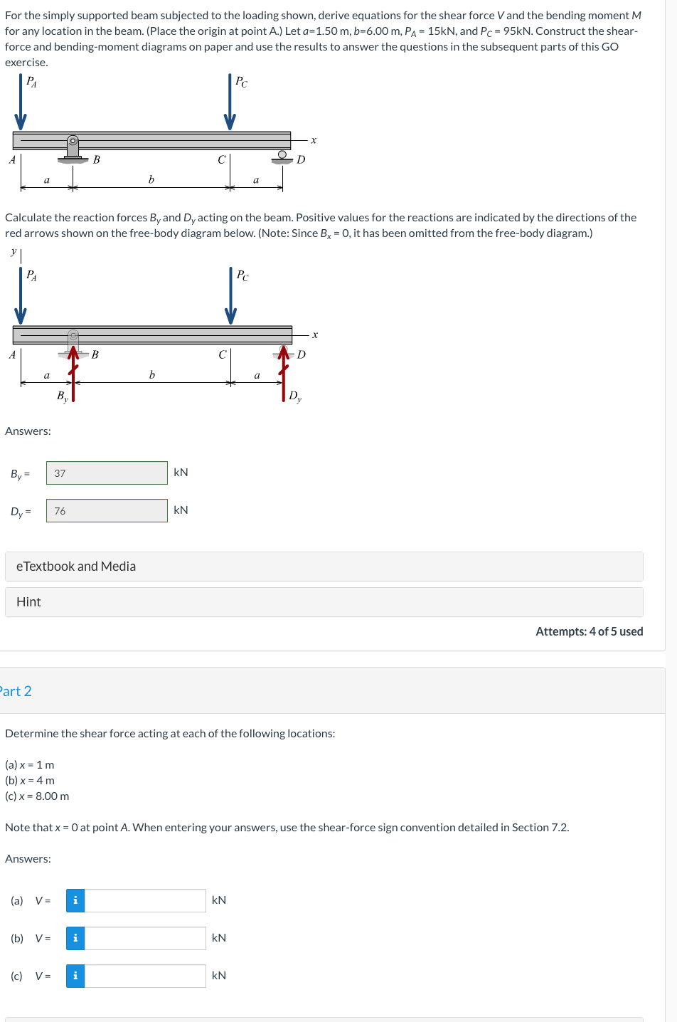 Solved For the simply supported beam subjected to the | Chegg.com