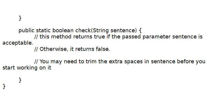 Solved Background: A sentence is a sequence of words with | Chegg.com