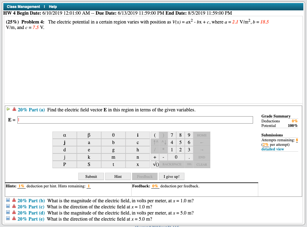 Solved Class Management Help HW 4 Begin Date: 6/10/2019 | Chegg.com