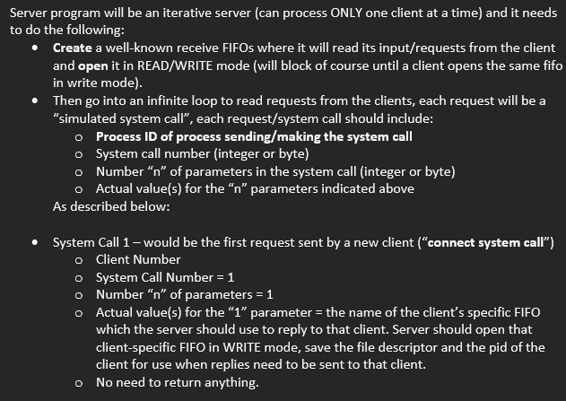 Solved erver program will be an iterative server (can | Chegg.com
