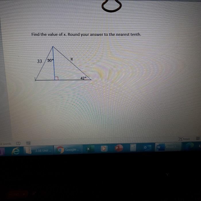 Solved Find the value of x. Round your answer to the nearest | Chegg.com
