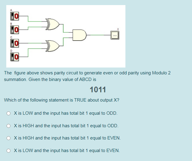 Solved 1) For choose the correct answer for (A) :(parallel | Chegg.com