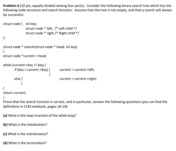 Solved Problem 6 [10 pts, equally divided among four parts]. | Chegg.com