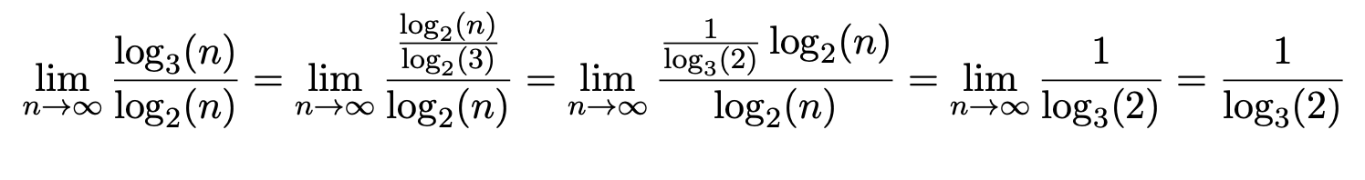 Solved log2 (n) log3(n) lim log2 (3) = lim = lim n+oo | Chegg.com
