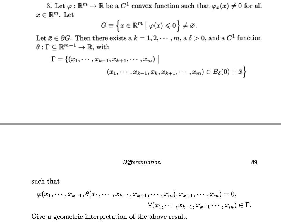 Solved 3. Let y: RM + R be a C1 convex function such that | Chegg.com