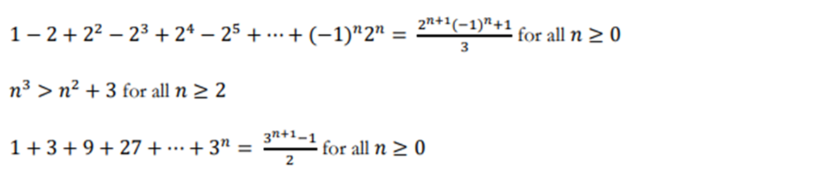 Solved 1−2+22−23+24−25+⋯+(−1)n2n=32n+1(−1)n+1 for all | Chegg.com
