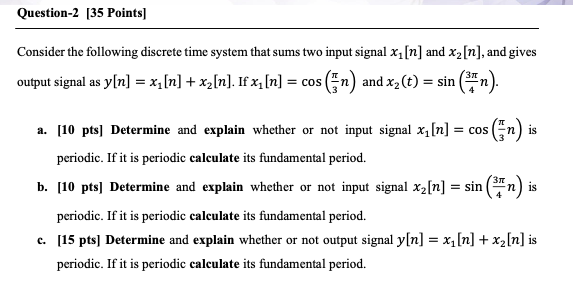 Solved Question-2 [35 Points) Consider the following | Chegg.com