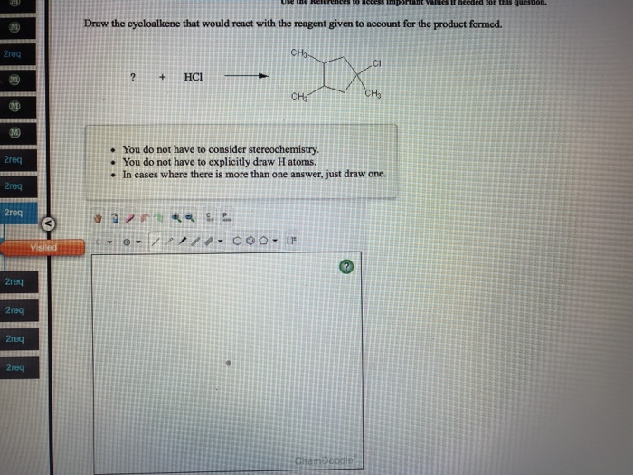 Solved Draw the cycloalkene that would react with the | Chegg.com